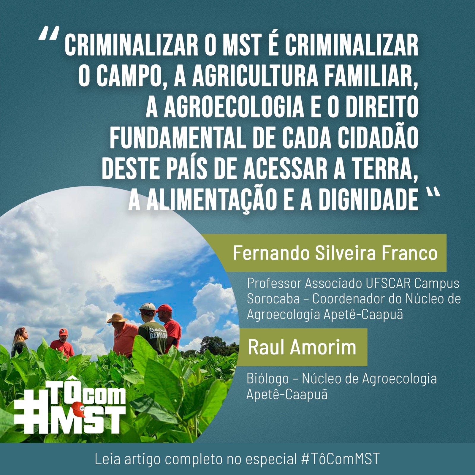 "Criminalizar o MST é criminalizar o campo" - MST